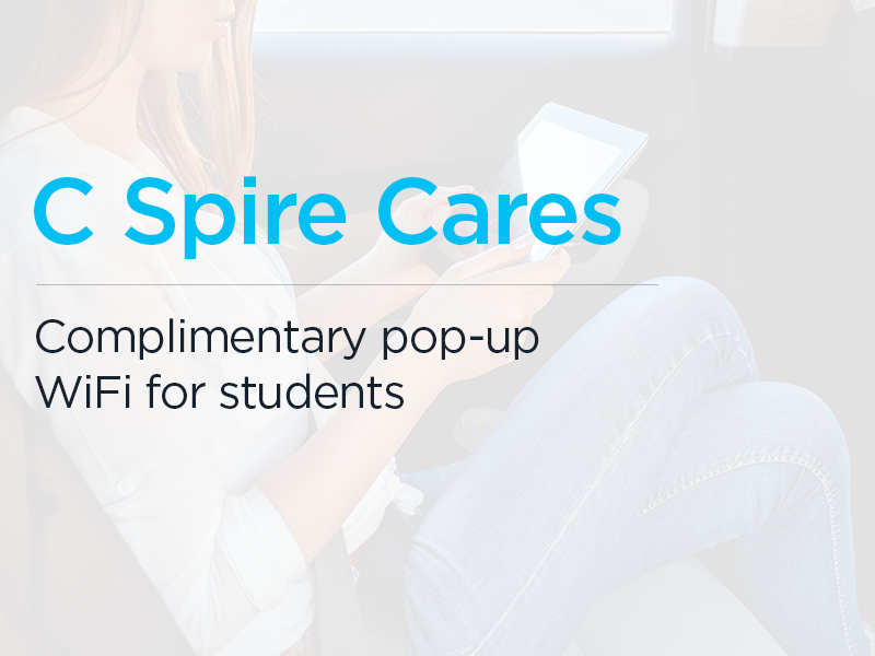 C Spire provides complimentary pop-up WiFi for students